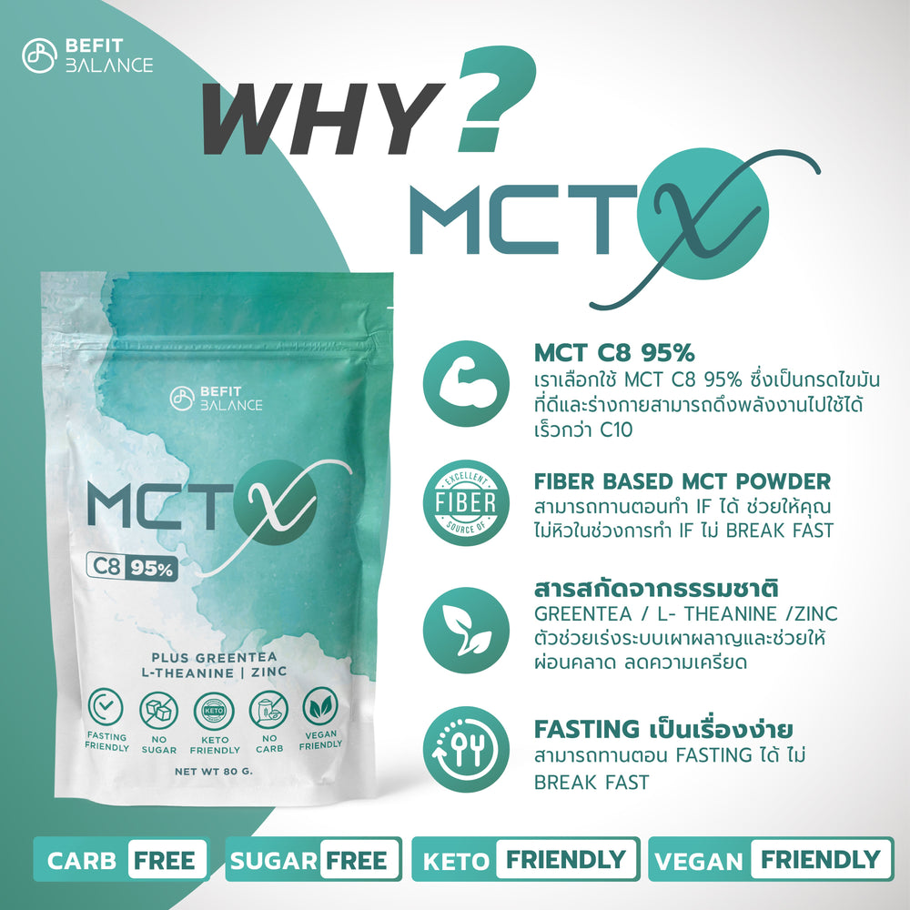 MCT-X MCT POWDER C8 95% – Be Fit Balance